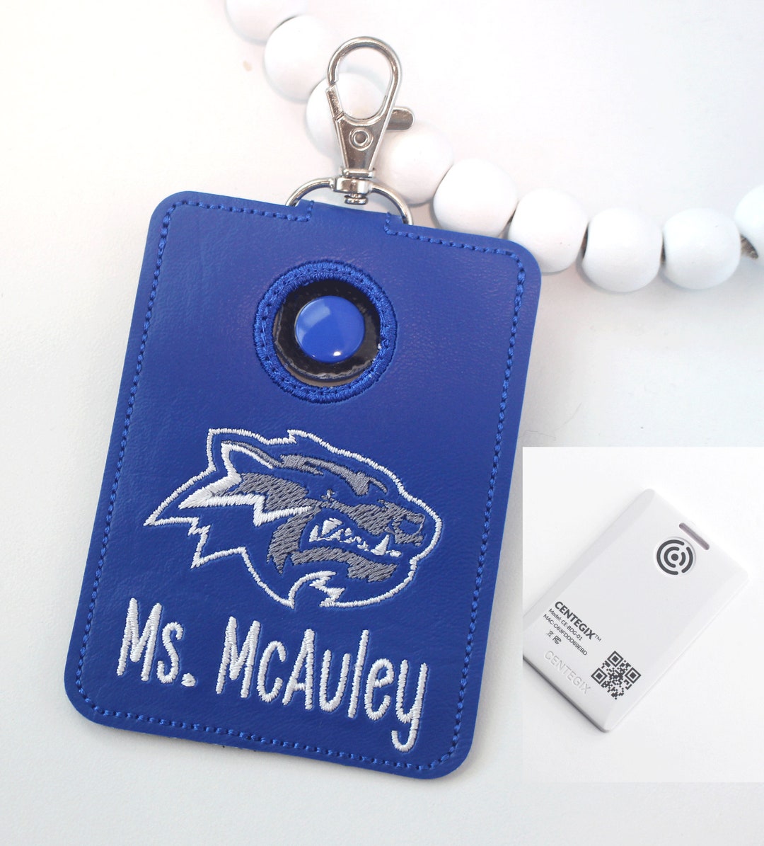 Alarm ID Badge Holder, Alarm Holder Key Ring, Vertical ID Card Case ...