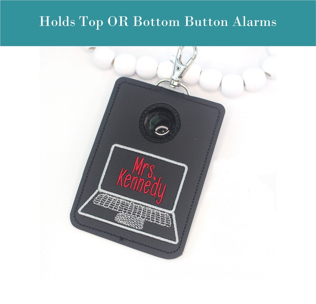 Alarm ID Badge Holder, Alarm Holder Key Ring, Vertical ID Card Case ...