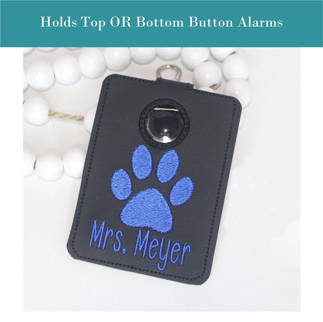 Alarm ID Badge Holder, Alarm Holder Key Ring, Vertical ID Card Case ...