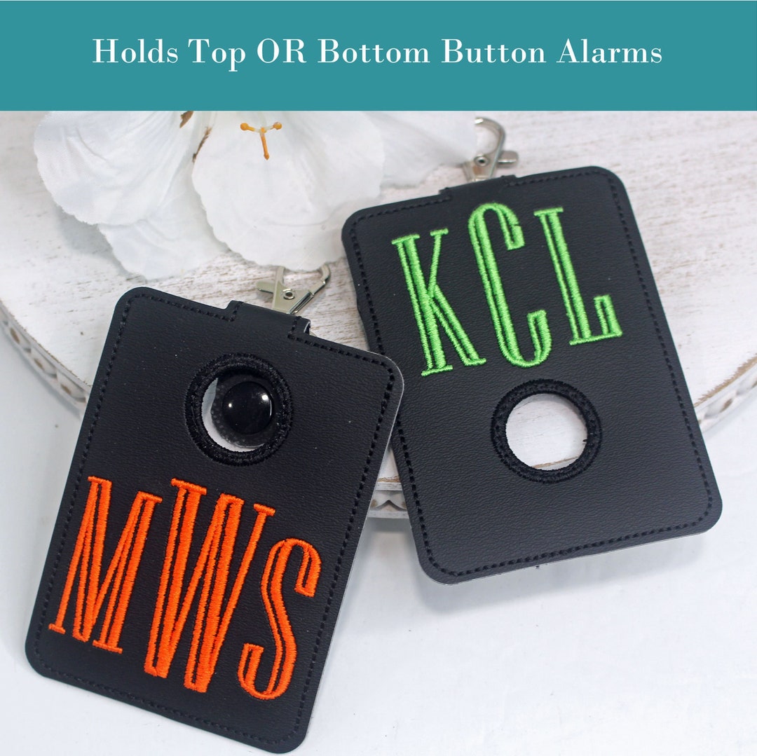 Alarm ID Badge Holder, Alarm Holder Key Ring, Vertical ID Card Case ...
