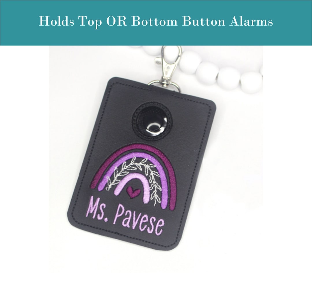 Alarm ID Badge Holder, Alarm Holder Key Ring, Vertical ID Card Case ...