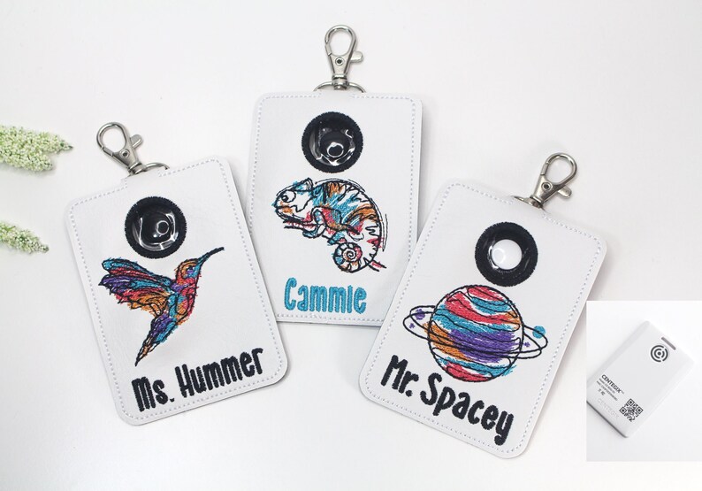 Alarm ID Badge Holder Alarm Holder Key Ring Vertical ID Card - Etsy