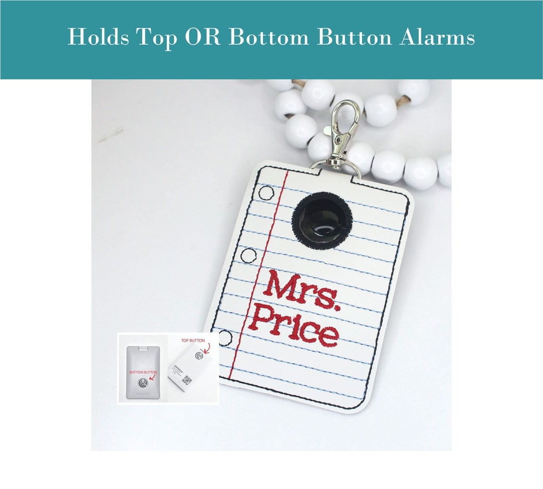 Alarm ID Badge Holder, Alarm Holder Key Ring, Personalized Notebook ...