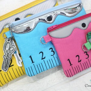 In the Hoop Measuring Tape Bag, ITH Embroidery Zipper Bag, ITH ...
