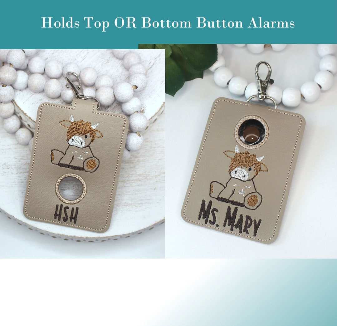 Alarm ID Badge Holder, Alarm Holder Key Ring, Personalized Americana ...