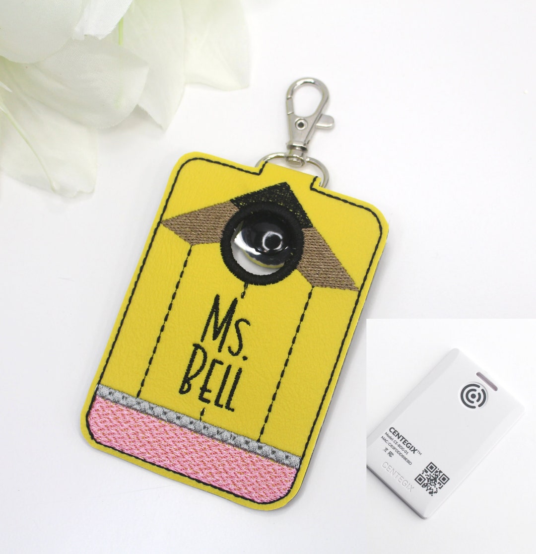 Alarm ID Badge Holder Alarm Holder Key Ring Personalized - Etsy