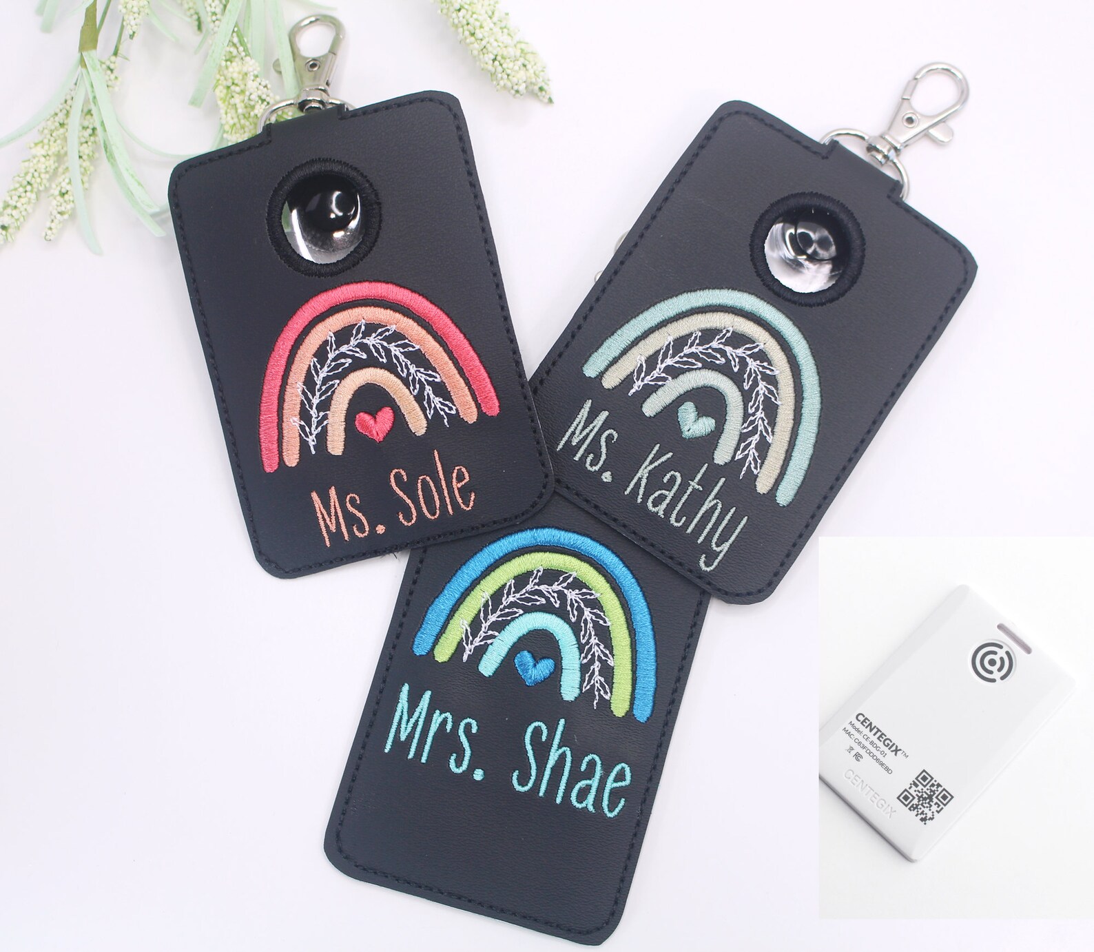 Alarm ID Badge Holder Alarm Holder Key Ring Vertical ID Card - Etsy