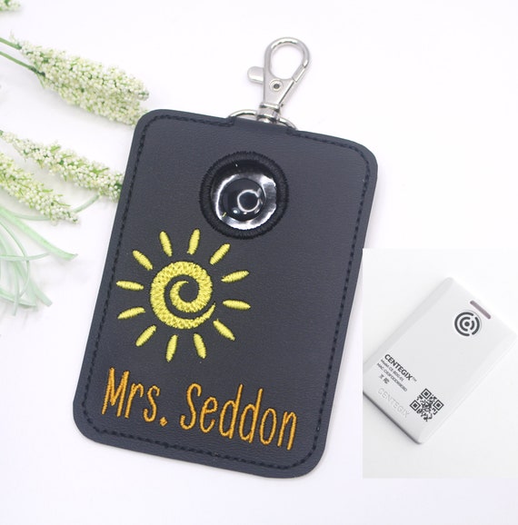 Alarm ID Badge Holder Alarm Holder Key Ring Vertical ID Card - Etsy