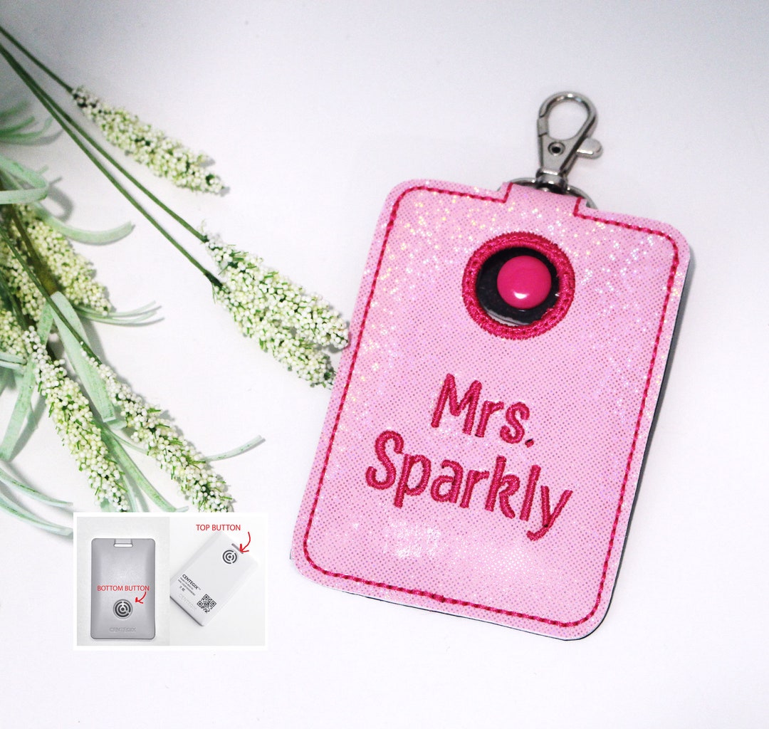 Alarm ID Badge Holder, Alarm Holder Key Ring, Vertical ID Card Case ...