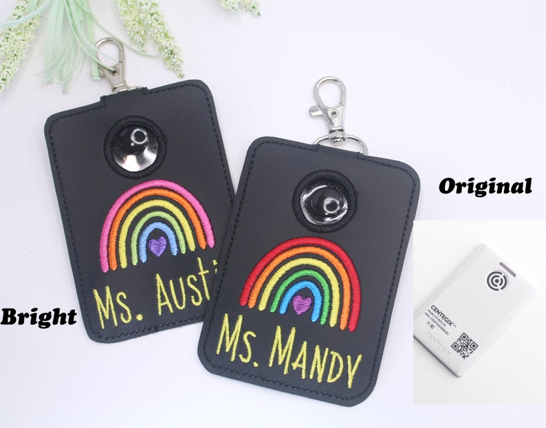 Alarm ID Badge Holder Alarm Holder Key Ring Vertical ID Card - Etsy