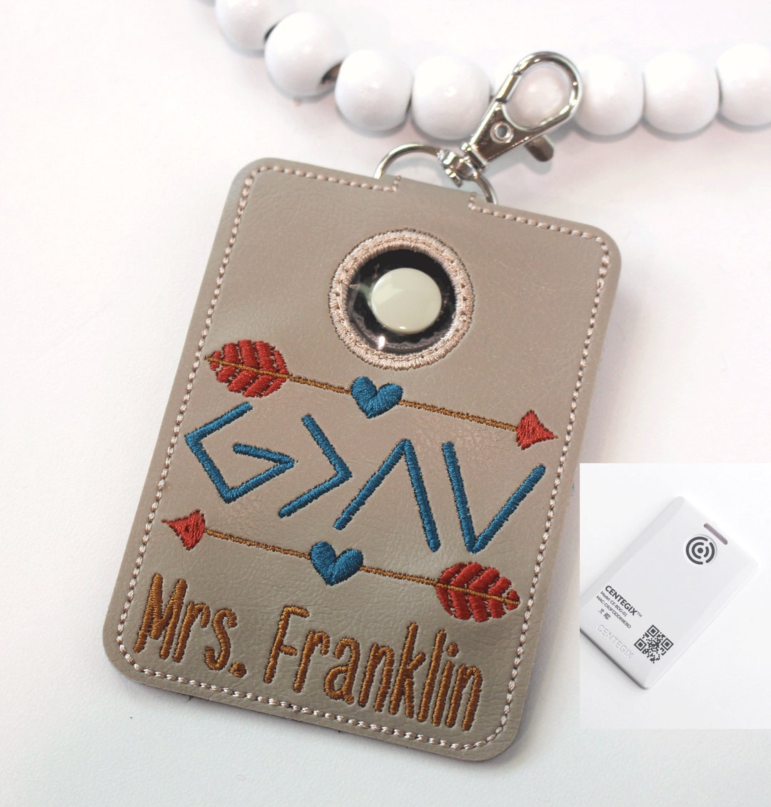 Alarm ID Badge Holder, Alarm Holder Key Ring, Vertical ID Card Case ...