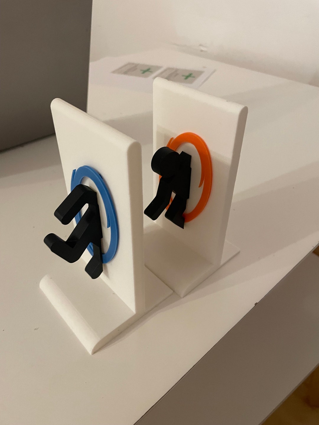 Portal 2 Book Shelf Stand Pair \ Bookshelf Stands \ Bookend Stands - Etsy