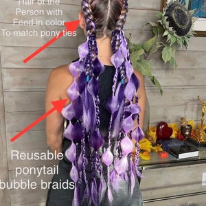 Rave & Festival Braid Bubble Extensions - Etsy