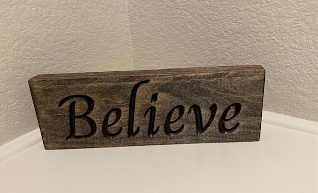 Handmade Believe Wood Sign / Love / Miracles / Dreams - Etsy