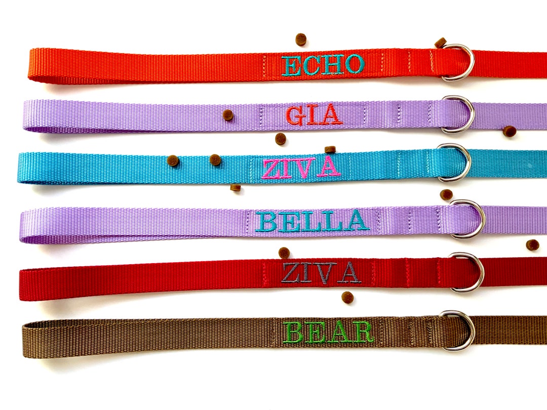 Personalized Embroidered Dog Leash Custom Dog Gear Puppy - Etsy