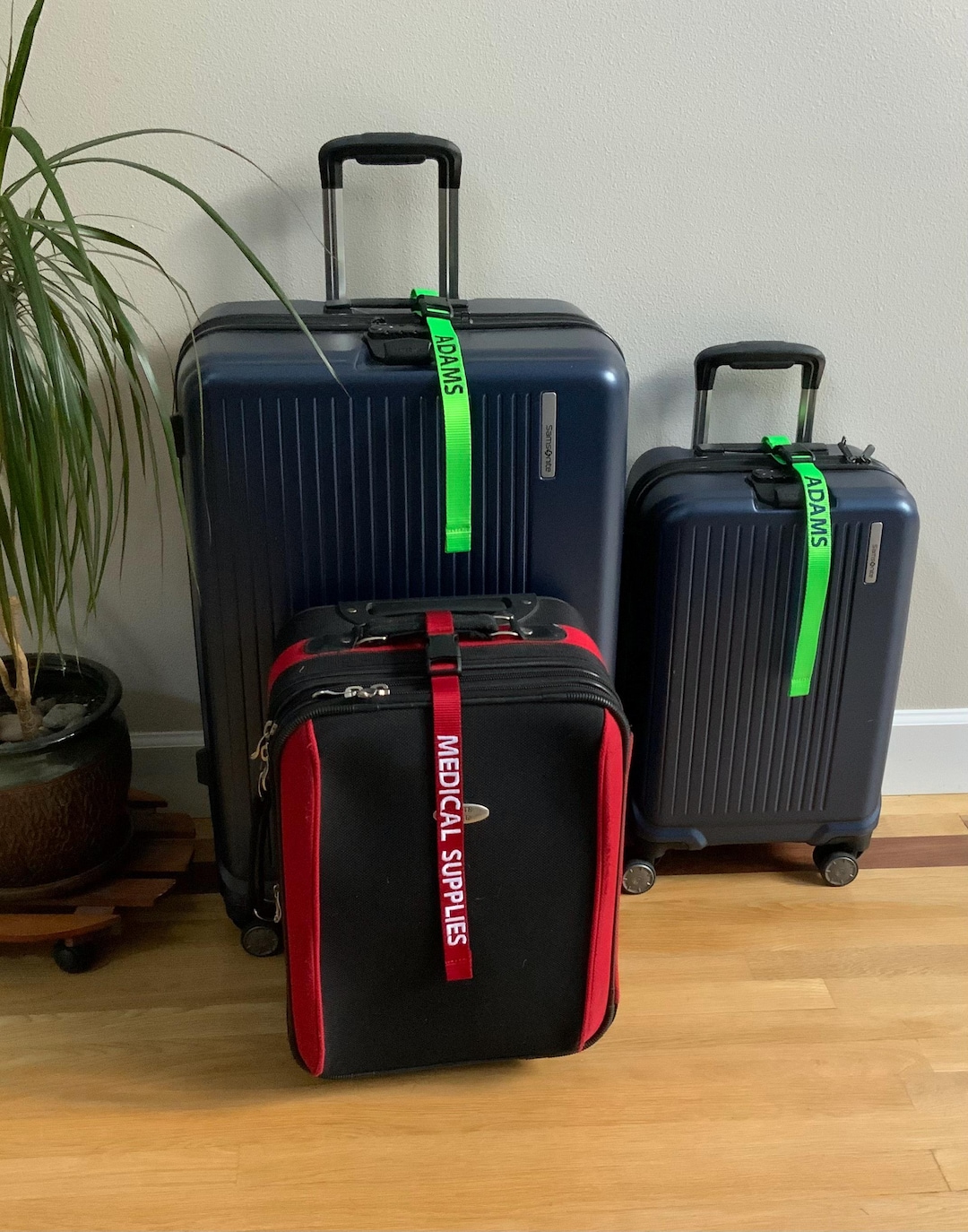 Personalized Luggage Tag, Name Tape, 1” Luggage Identification TSA ...