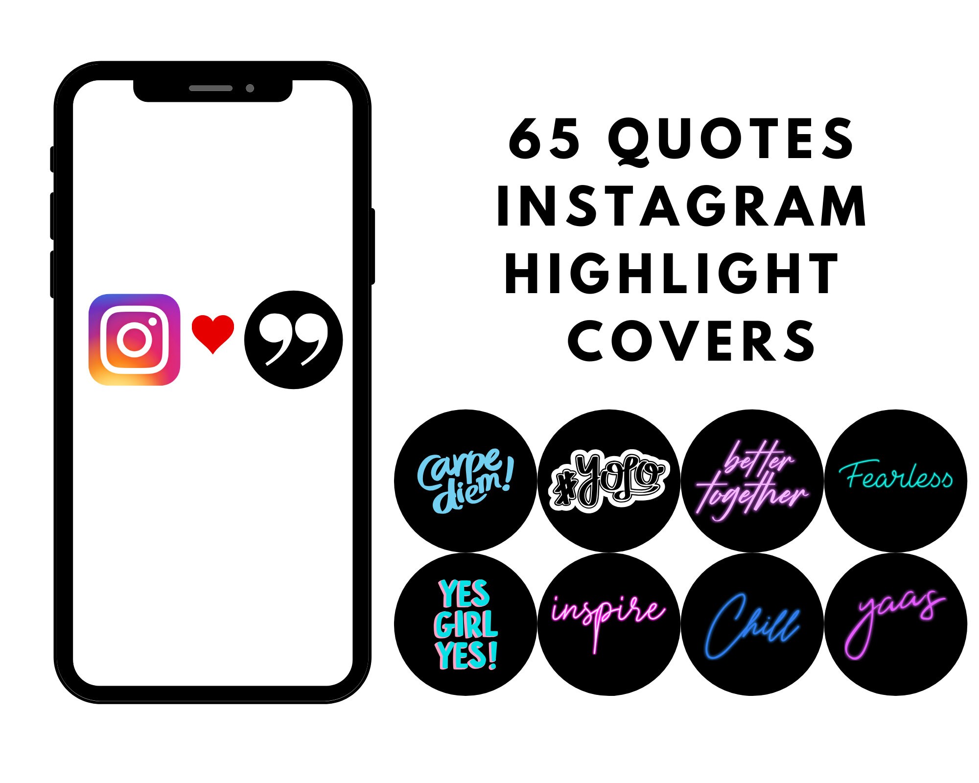 65 Quotes Instagram Highlight Covers, Instagram Stories, Highlight ...