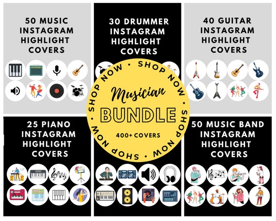 Musician Instagram Highlight Covers Premium Bundle 400 Covers | Etsy