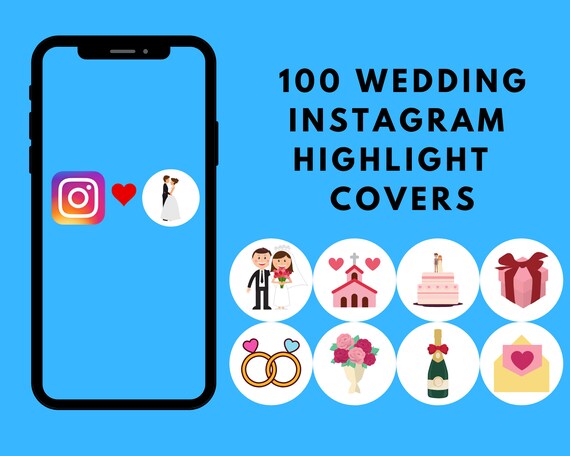 100 Wedding Instagram Highlight Covers Instagram Stories | Etsy