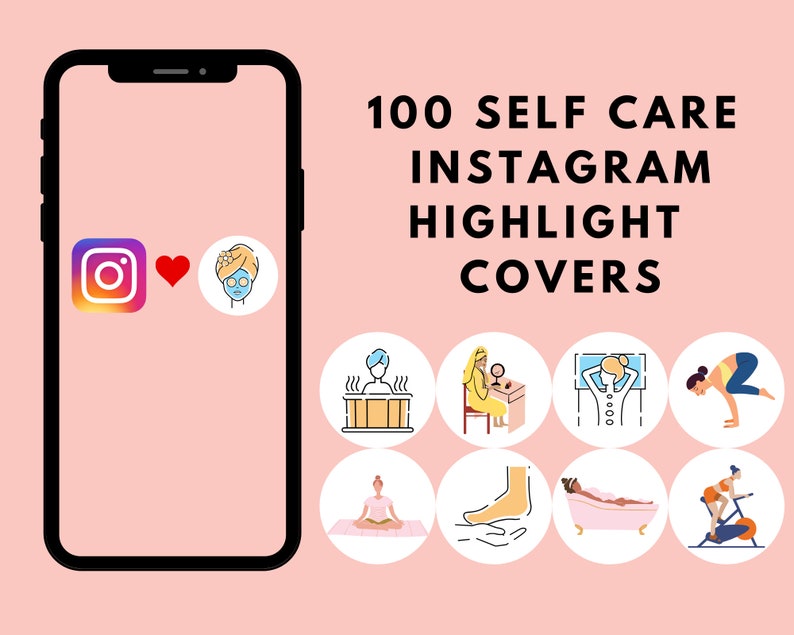 100 Self Care Instagram Highlight Covers, Instagram Stories, Self Love ...