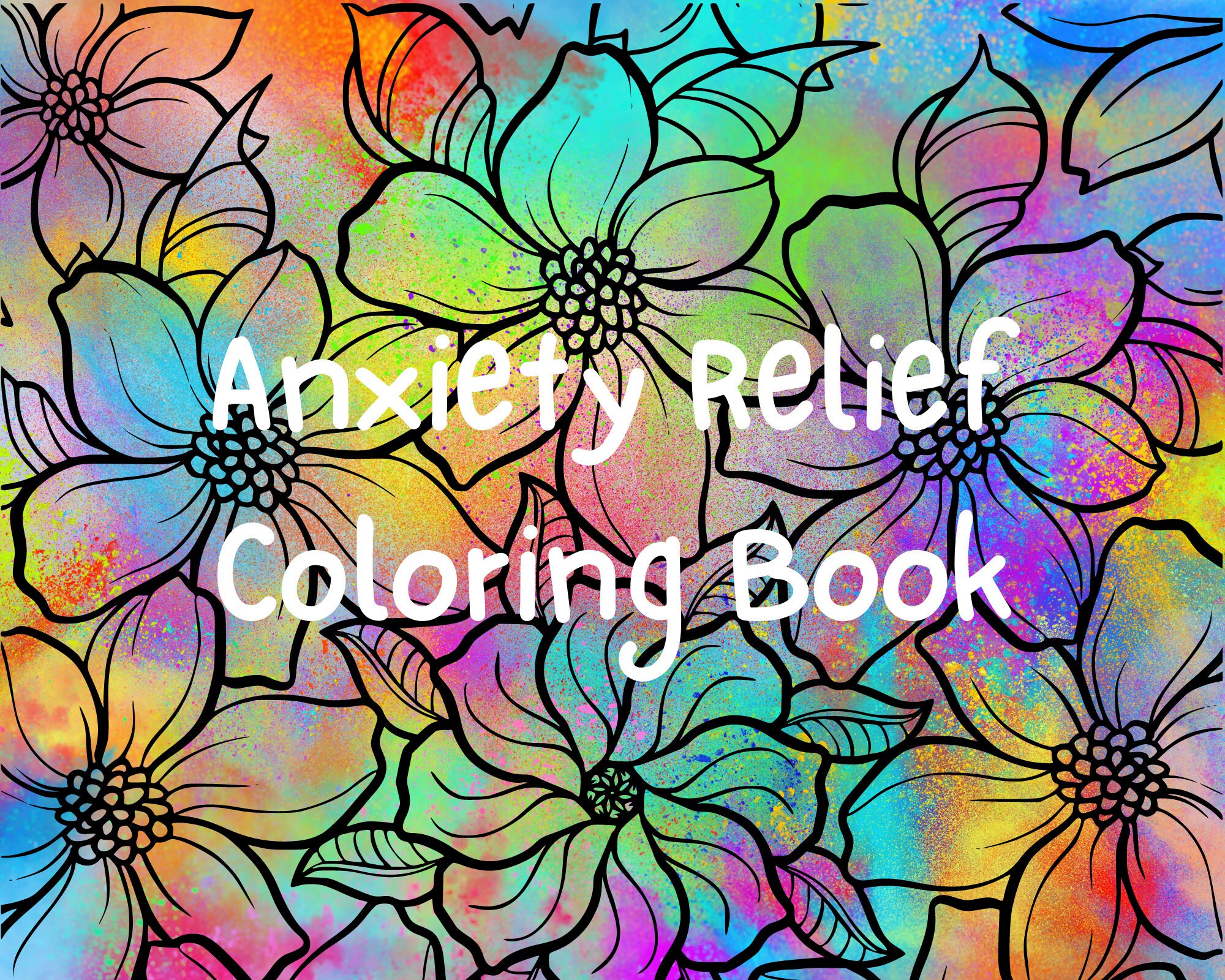 Anxiety Relief Coloring Book Over 200 Pages of Mindfulness - Etsy