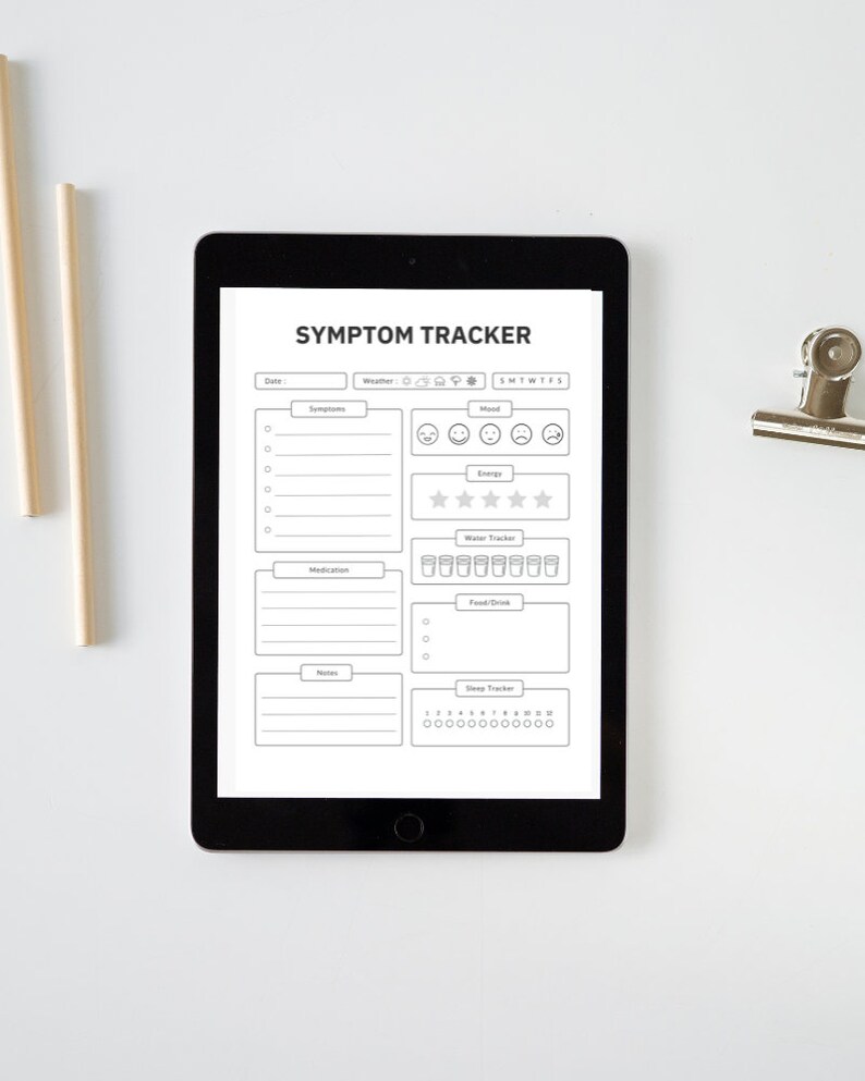 Symptom Tracker, Track Your: Mood, Energy Level, Water, Medication ...