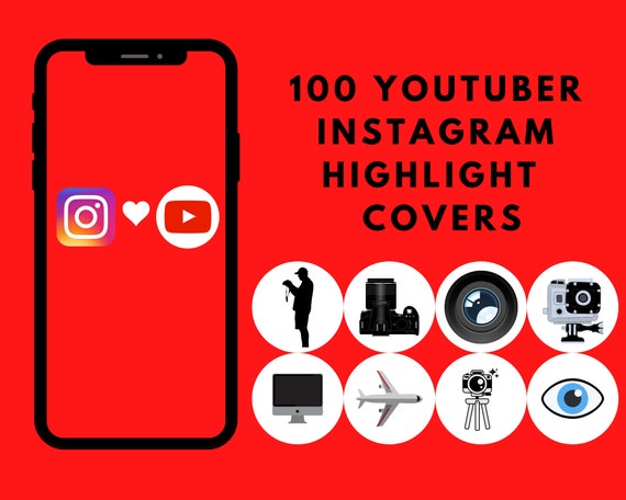 100 Youtuber Instagram Highlight Covers Instagram Stories | Etsy