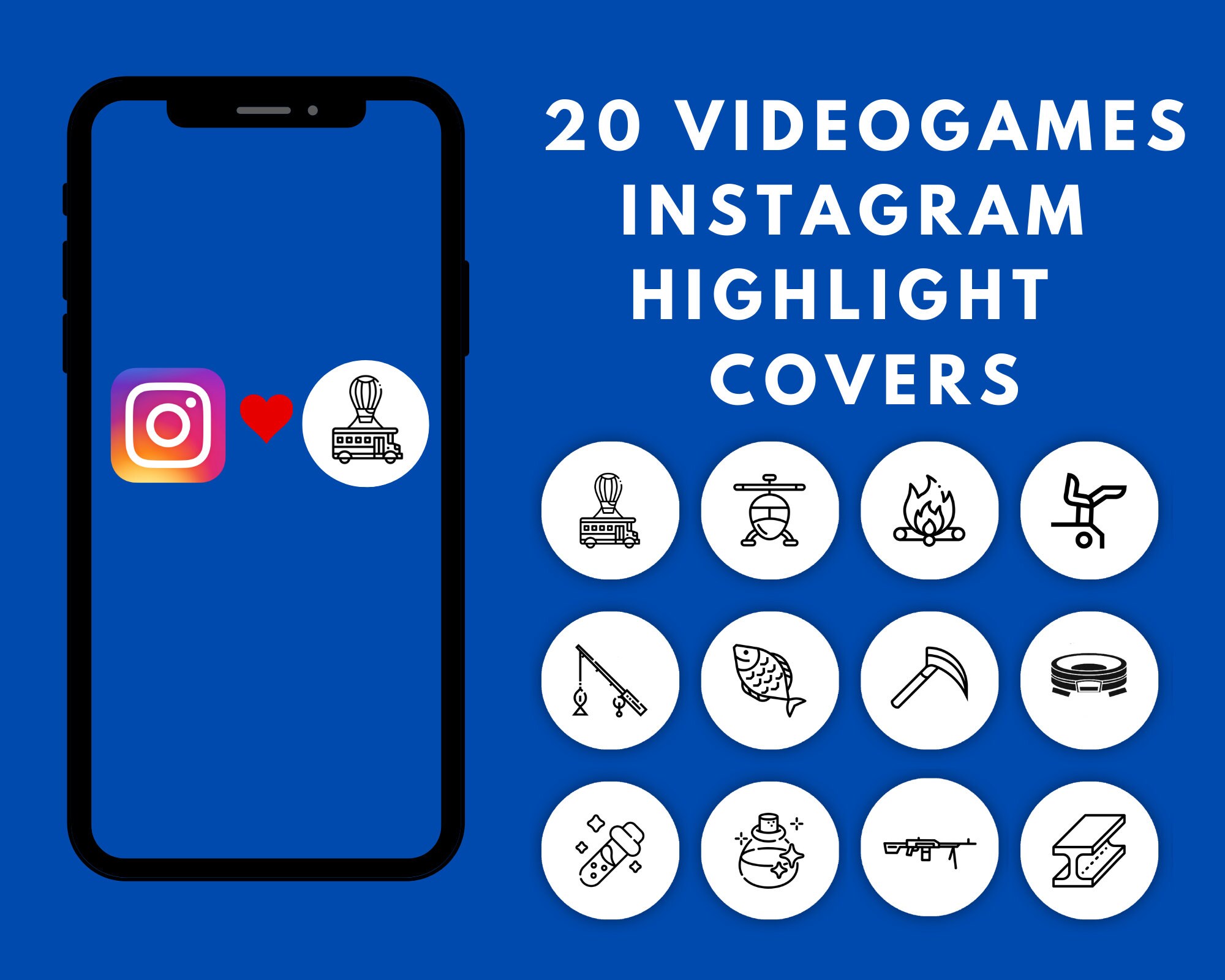 Gamer Streamer Instagram Highlight Covers Bundle, 500 Covers Videogames ...
