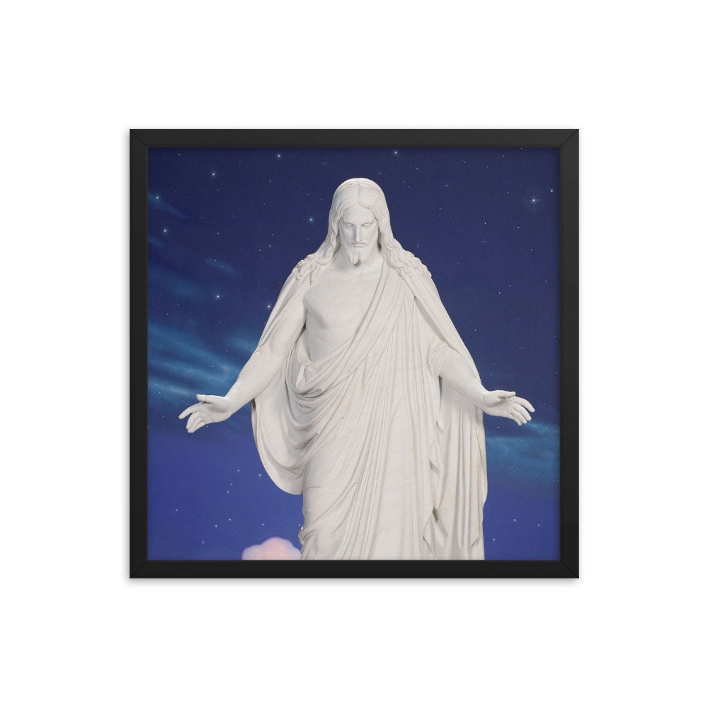The Christus Statue Latter-day Saint Framed Poster, LDS, Mormon, Art ...
