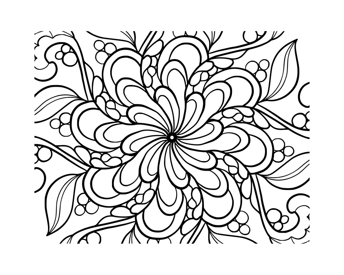 Anxiety Relief Coloring Book Over 200 Pages of Mindfulness - Etsy