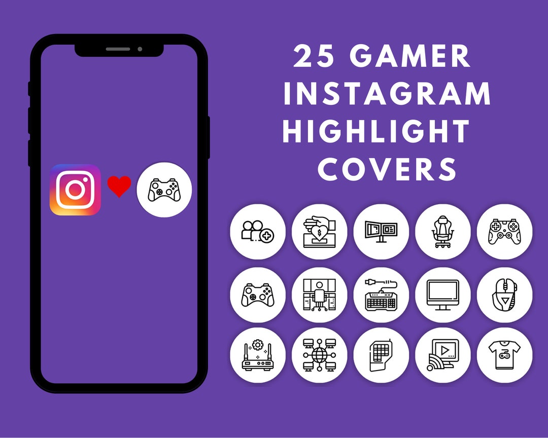 25 Gamer Instagram Highlight Covers, Instagram Stories, Highlight Icons ...