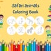 Safari Animals Coloring Book for Kids and Adults 100 Coloring - Etsy