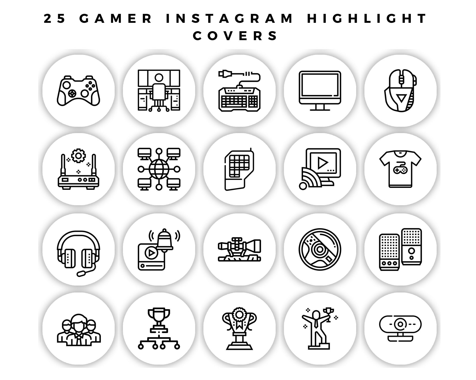 25 Gamer Instagram Highlight Covers, Instagram Stories, Highlight Icons ...