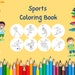 Sports Coloring Book for Kids and Adults, 40 Coloring Pages of Sports ...
