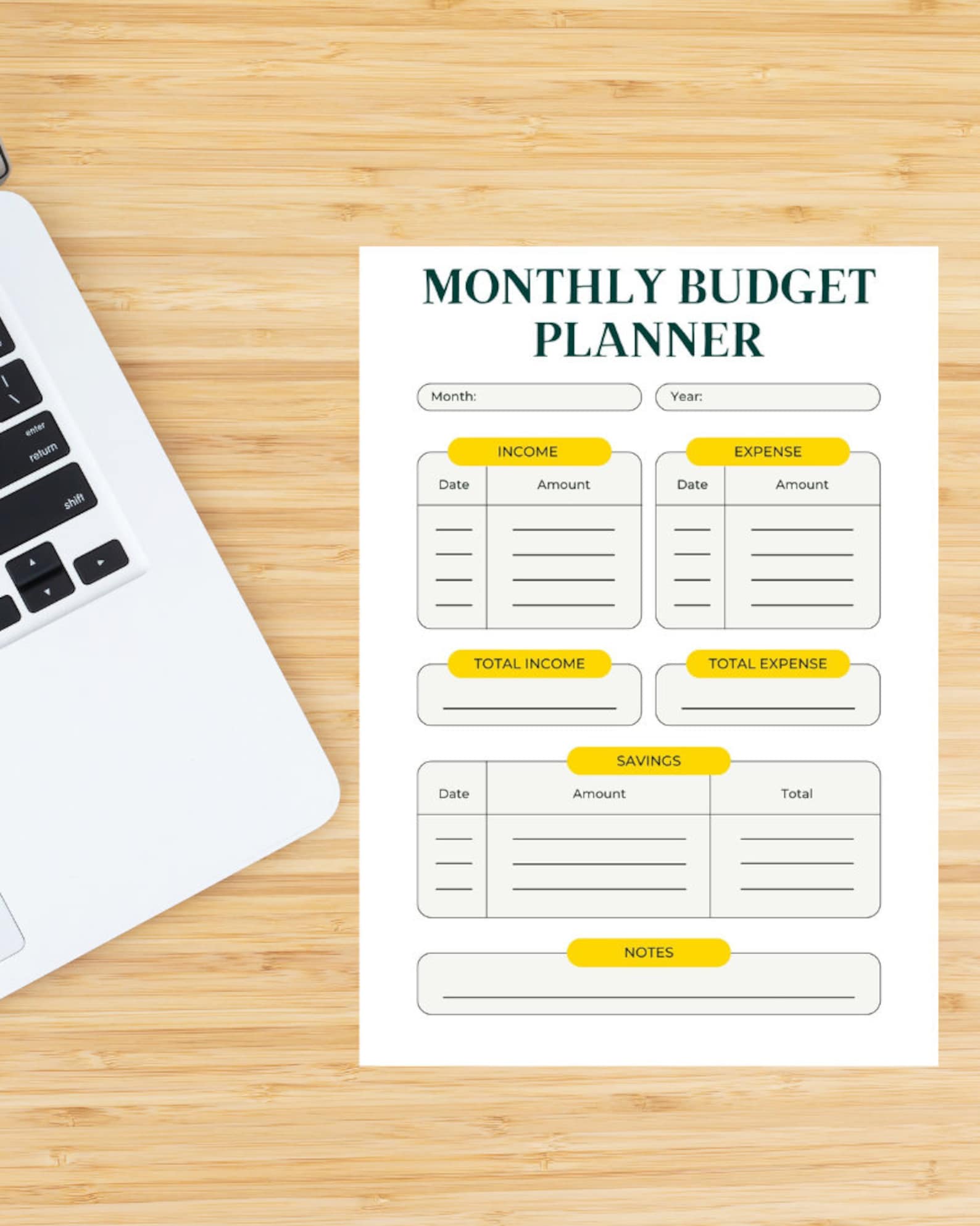 Monthly Budget Planner, Digital Planner, Printable Planner, Money ...
