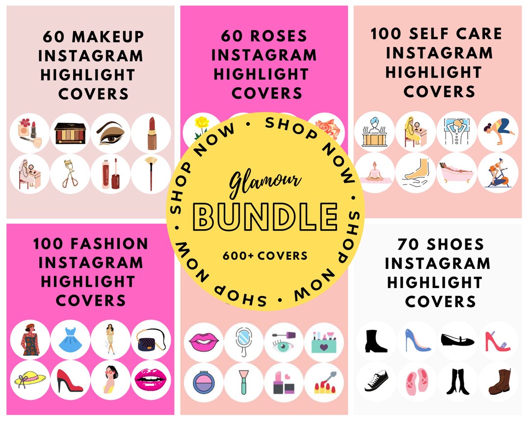Glamour Instagram Highlight Covers Bundle 600 Covers - Etsy