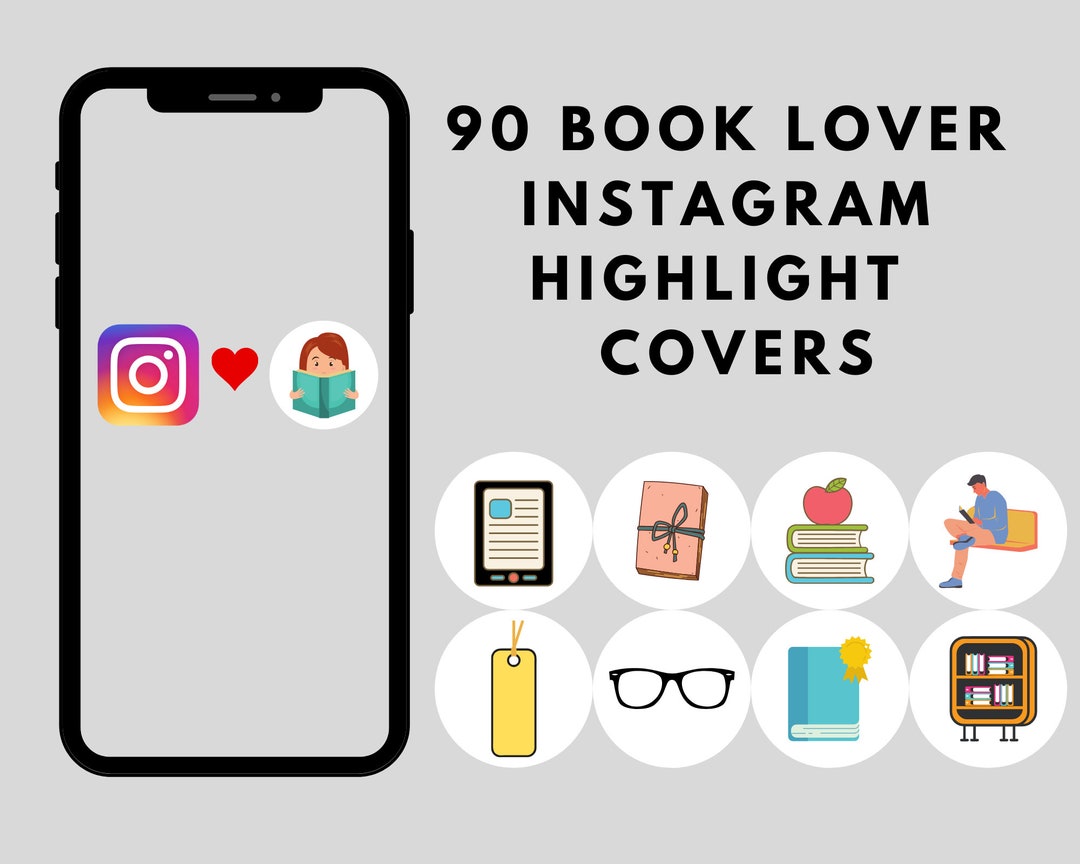 90 Book Lover Instagram Highlight Covers, Instagram Stories, Highlight ...