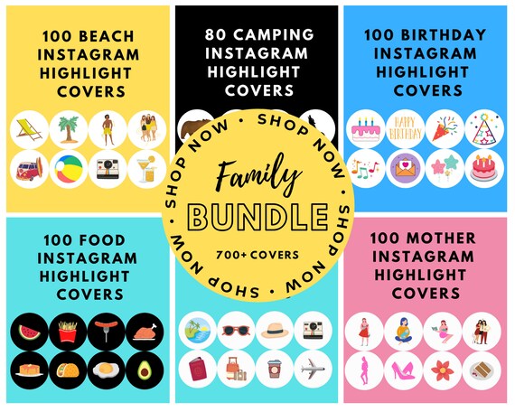 Family Instagram Highlight Covers Bundle 700 Covers | Etsy