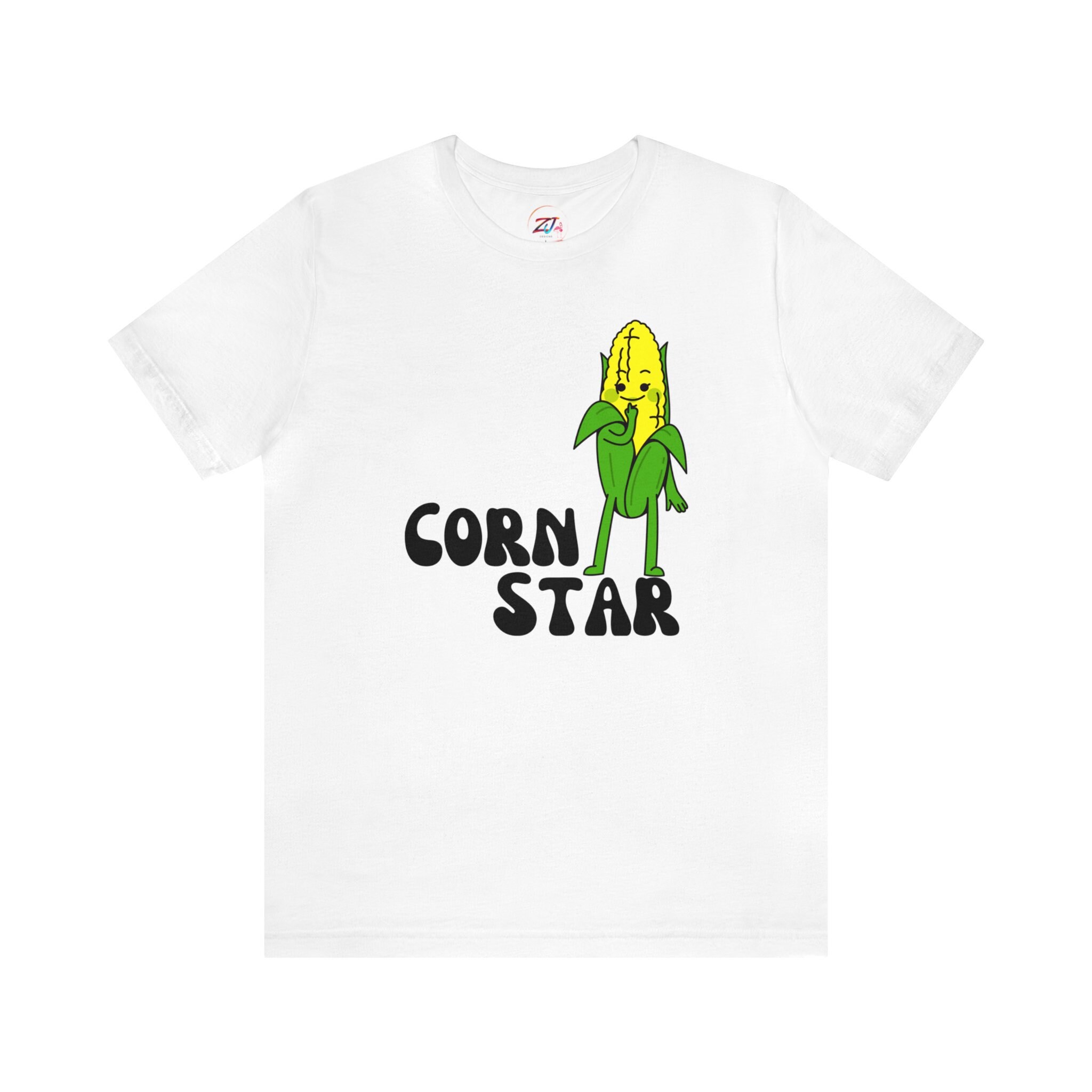 Corn Star Funny Graphic Tee Humorous Design Shirt Bella Canvas 3001 T ...