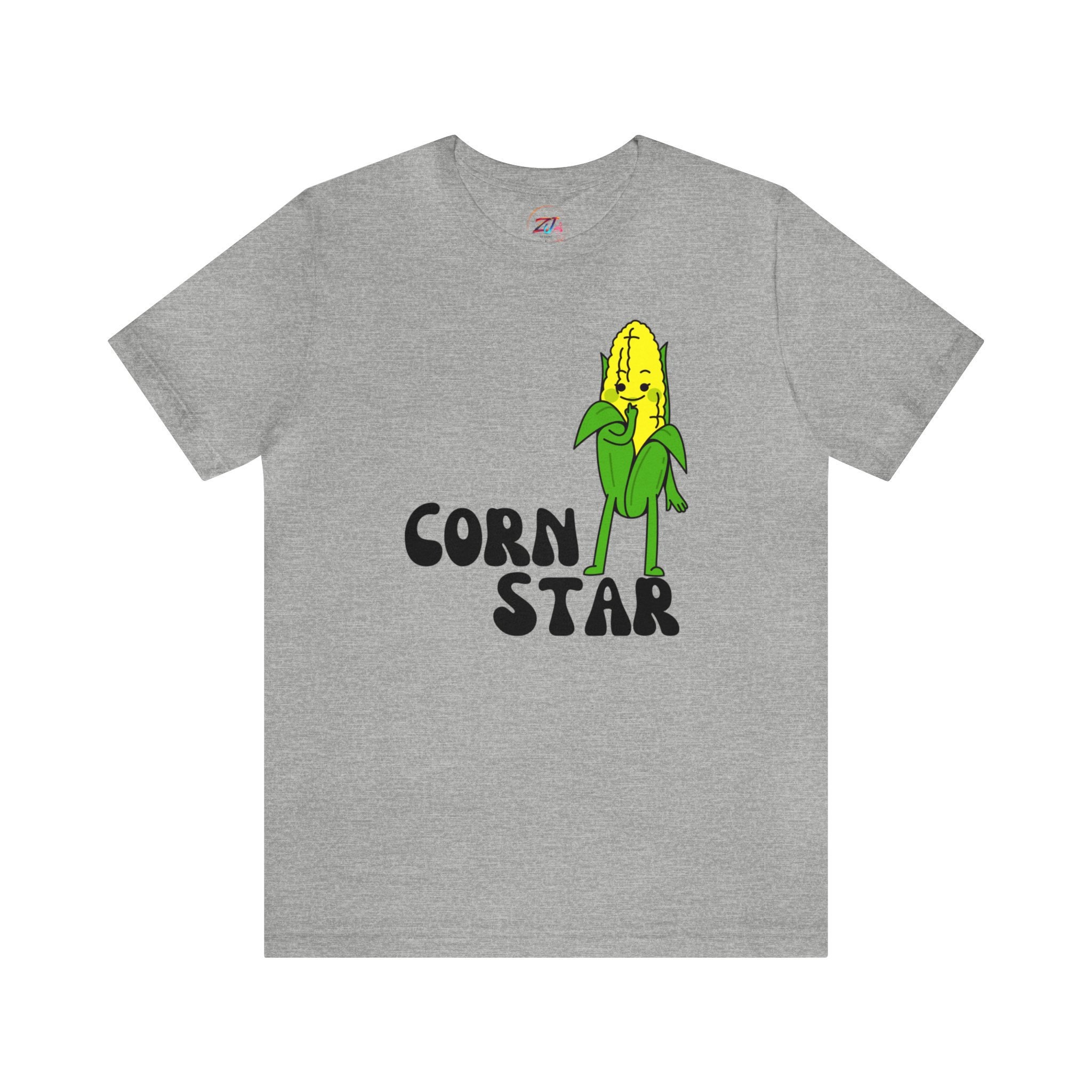 Corn Star Funny Graphic Tee Humorous Design Shirt Bella Canvas 3001 T ...