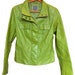 Vintage 00's Y2K Lime Green Leather Jacket Motocross Style - Etsy