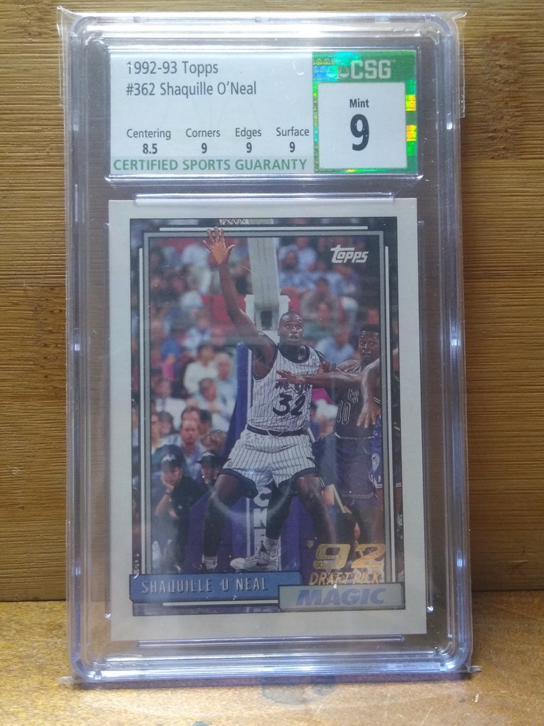 1992 Topps Basketball Orlando Magic Center Shaquille O'neal Rookie CSG ...