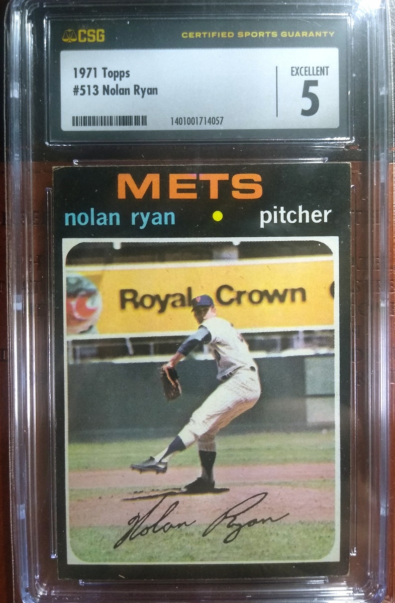 1971 Topps Nolan Ryan 513 New York Mets CSG 5 EX - Etsy