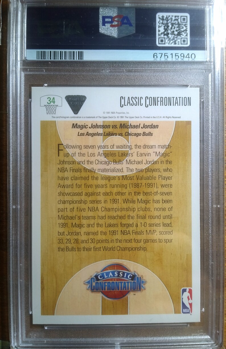 1991 Upper Deck Magic Johnson Vs Michael Jordan PSA 9 Mint - Etsy