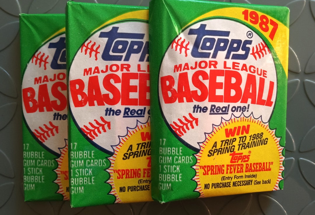 1987 Topps Baseball Unopened Wax Packs Lot Of Three (3) - Etsy