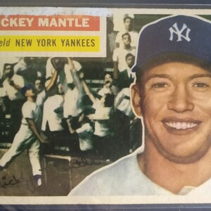 1956 Topps Mickey Mantle New York Yankees Triple Crown Year EBAY ...