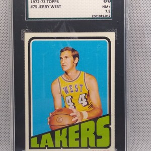 1972-73 Topps Basketball Jerry West Los Angeles Lakers 164 SGC Graded 7 ...