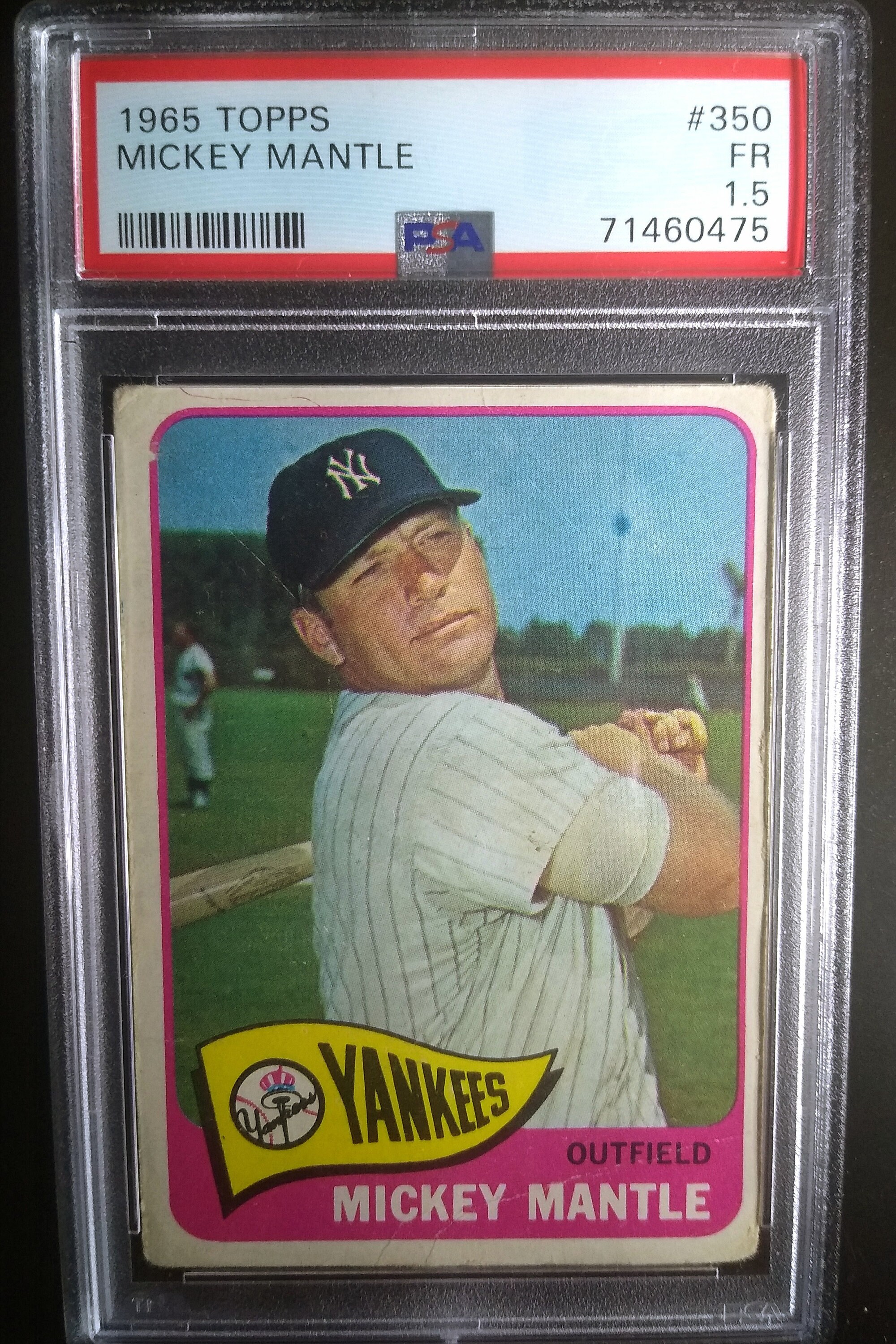 1965 Topps Mickey Mantle 350 New York Yankees PSA 1.5 Fair - Etsy