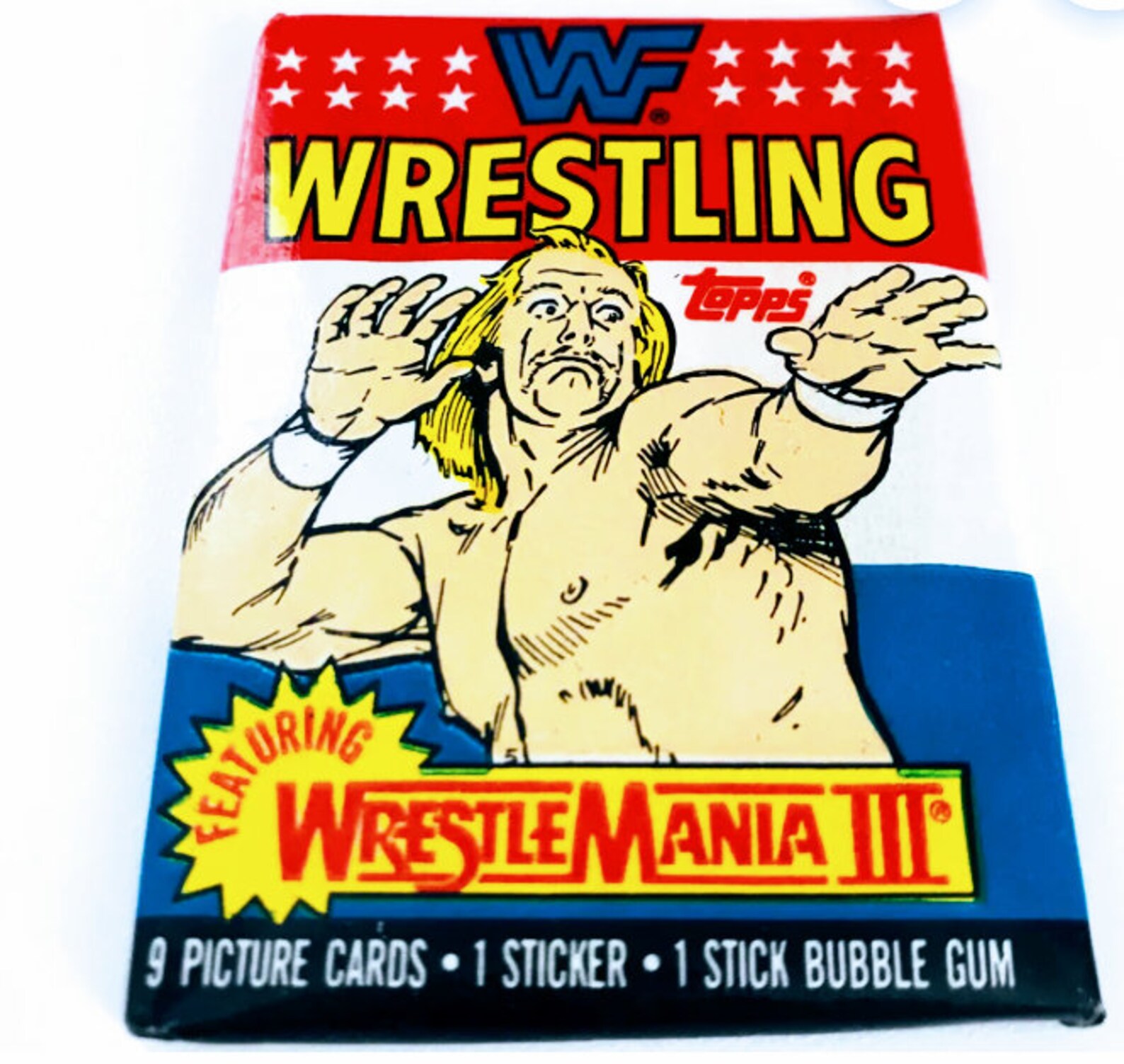 1987 Topps Vintage Wrestling WWF Wrestle Mania III Unopened Wax Pack ...