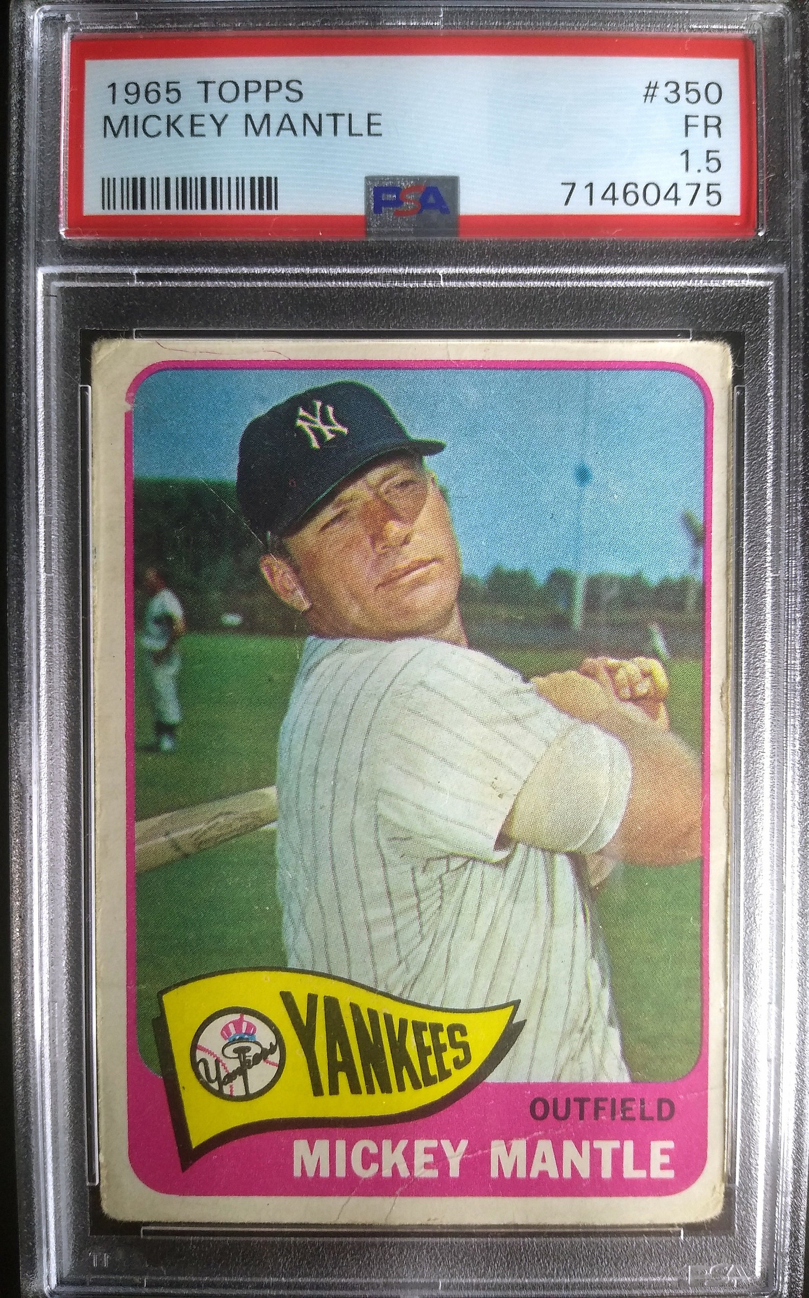 1965 Topps Mickey Mantle 350 New York Yankees PSA 1.5 Fair - Etsy